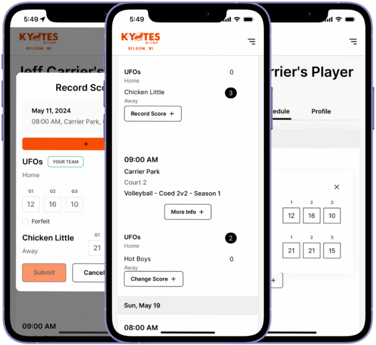 Best Sports League Management Software Platform w/ App